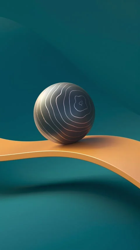 3d render animation of ball sliding, ora... | Stock Video | Pond5