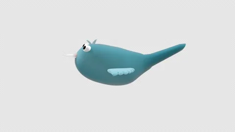 3d render animation of flying bird on tr... | Stock Video | Pond5