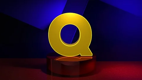 3D Render animation letter Q font alphab... | Stock Video | Pond5