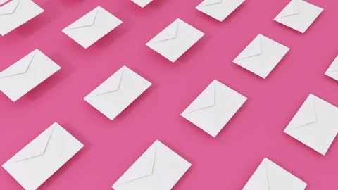 3d render animation of postal letter fly... | Stock Video | Pond5