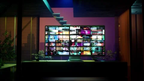 3d render animation of television with b... | Stock Video | Pond5