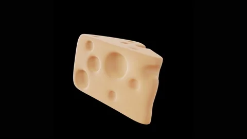 3d render cheese turning around isolated... | Stock Video | Pond5