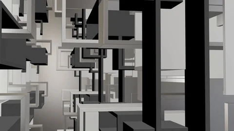 3d render cubes blocks squares abstract ... | Stock Video | Pond5