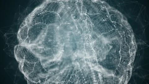3D render of digital human brain. Neural... | Stock Video | Pond5