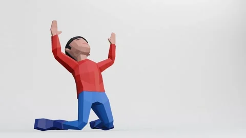 3d render dummy in celebrate pose | Stock Video | Pond5