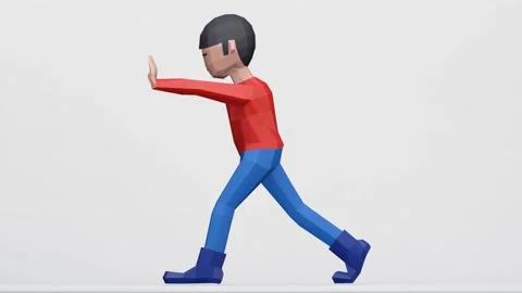 3d render dummy man pushing for transiti... | Stock Video | Pond5
