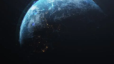 3D Render of Earth From Space Slowly Rot... | Stock Video | Pond5