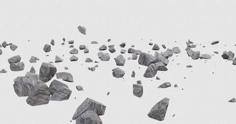 3d render of exploded rock or concrete p... | Stock Video | Pond5