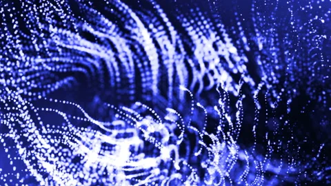 3d render loop animation of glow particl... | Stock Video | Pond5