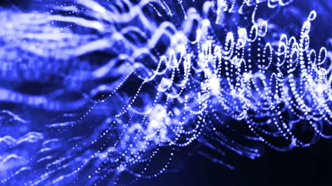 3d render loop animation of glow particl... | Stock Video | Pond5