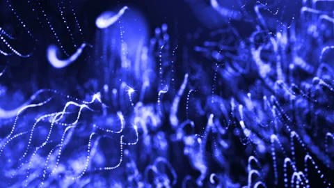 3d render loop animation of glow particl... | Stock Video | Pond5