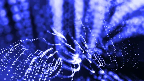 3d render loop animation of glow particl... | Stock Video | Pond5