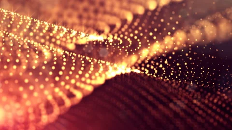 3d render loop animation of glow particl... | Stock Video | Pond5