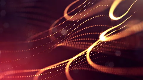 3d render loop animation of glow particl... | Stock Video | Pond5