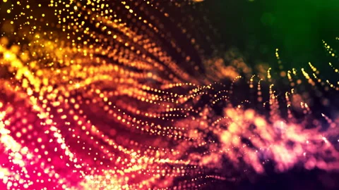 3d render loop animation of glow particl... | Stock Video | Pond5