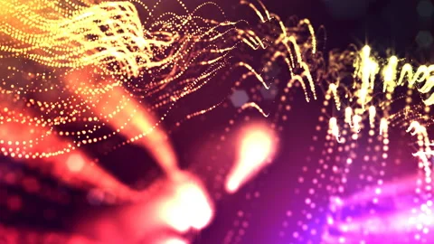 3d render loop animation of glow particl... | Stock Video | Pond5