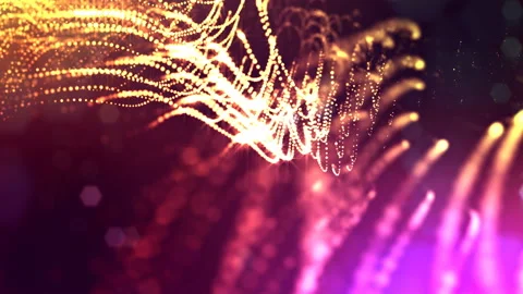 3d render loop animation of glow particl... | Stock Video | Pond5