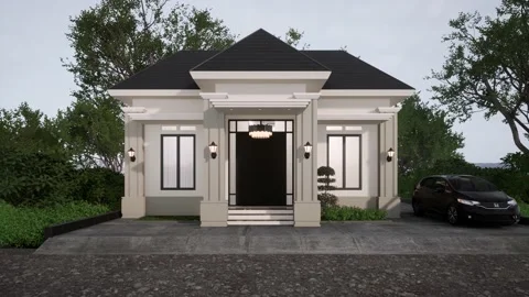 3D Render Modern House Design | Stock Video | Pond5