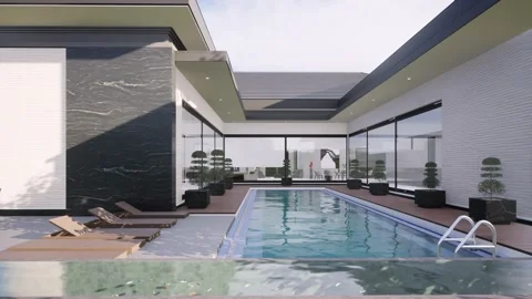 3D Render Modern House Design | Stock Video | Pond5