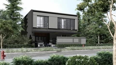 3D Render Modern House Design | Stock Video | Pond5