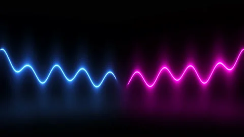 3D Render, Neon laser waves animation on... | Stock Video | Pond5
