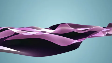 3D render of transparent wavy forms on b... | Stock Video | Pond5