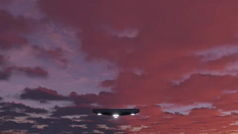 3d-render. UFO in the form of a triangle... | Stock Video | Pond5