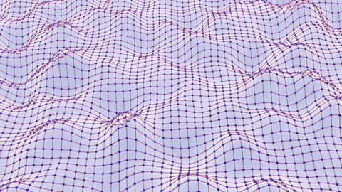 3D render wireframe surface animation | Stock Video | Pond5