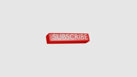 3d rendered animated subscribe button | Stock Video | Pond5