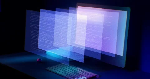 3D-rendered animation of a computer with... | Stock Video | Pond5