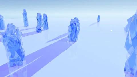 3d rendered animation of ice like pillar... | Stock Video | Pond5