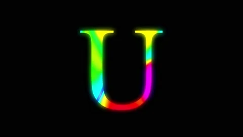 3d rendered animation of a letter U isol... | Stock Video | Pond5
