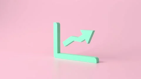 3d rendering green pastel bar graph stai... | Stock Video | Pond5