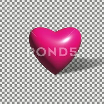 3D Rendering Heart with Transparent Background ~ Clip Art #169481091