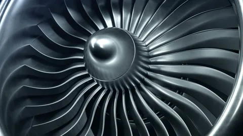 3D Rendering jet engine, close-up view j... | Stock Video | Pond5