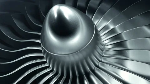 3D Rendering jet engine, close-up view j... | Stock Video | Pond5