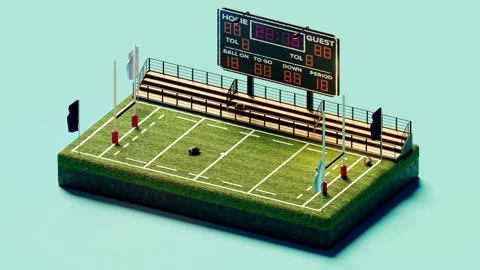 Football Field Loop Stock Video Footage | Royalty Free Football Field ...