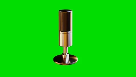 3d rendering microphone on green screen ... | Stock Video | Pond5