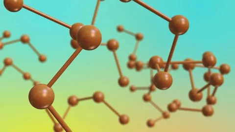 3D rendering model animation of molecule... | Stock Video | Pond5