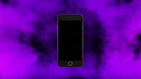 3D Rendering Phone animation with violet... | Stock Video | Pond5