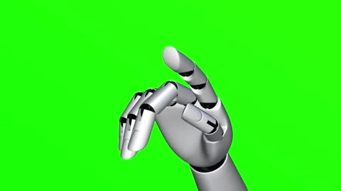 3D rendering robot hand on green screen ... | Stock Video | Pond5