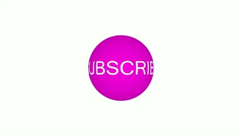 3d rotated pink youtube subscribe button... | Stock Video | Pond5