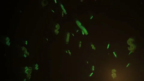 3D Rotating Dollar Signs Financial Backg... | Stock Video | Pond5