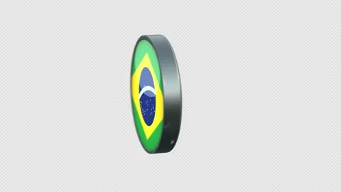 3D rotating Flag of brazil on Transparen... | Stock Video | Pond5