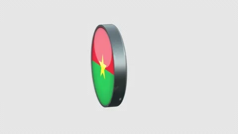 3D rotating Flag of burkina faso on Tran... | Stock Video | Pond5