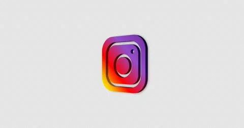 3d rotating Instagram logo | Stock Video | Pond5