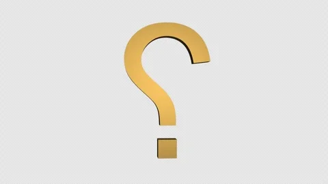 3D Rotating Question Mark Symbol in Gold... | Stock Video | Pond5