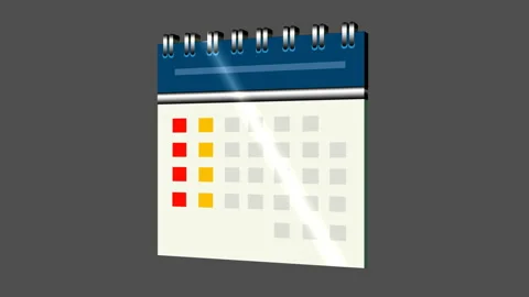 3d rotating simple calendar animation in... | Stock Video | Pond5