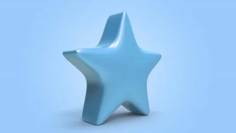 3d rotation of blue cartoon star on colo... | Stock Video | Pond5