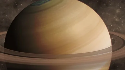 3d Saturn ring planet view star space ga... | Stock Video | Pond5